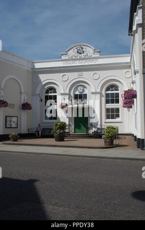 UK England Suffolk Saxmundham Market Place Garratts Cast Iron Water ...