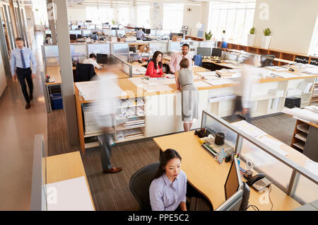 Group of Busy People Working in an Office Stock Photo - Alamy