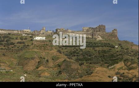 Syria. Baniyas. Margat castle, also known as Marqab from the Arabic ...