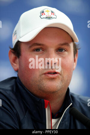 Patrick Reed during preview day one of The Open Championship 2019 at ...