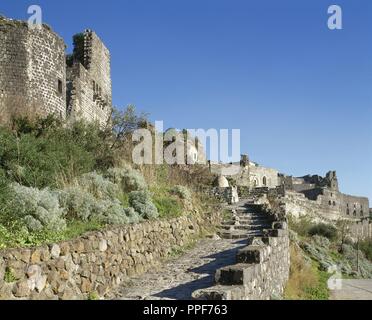 Margat (Qalaat al-Marqab — Castle of the Watchtower), is a castle on a ...