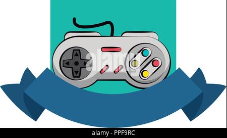 Retro console gamepad emblem Stock Vector Image & Art - Alamy