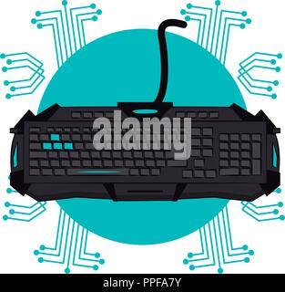Gamer keyboard device emblem Stock Vector Image & Art - Alamy