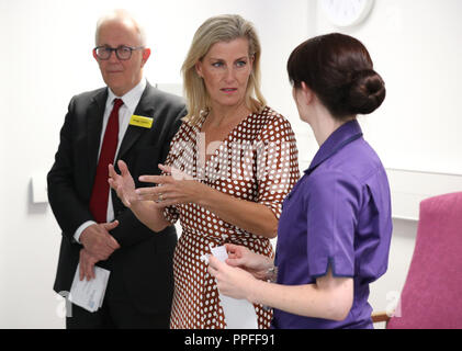 The Countess of Wessex (right) speaks to Matron Ruth Radley at the ...