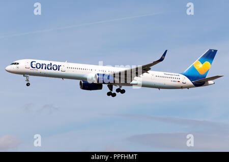 German Condor Boeing 757-300 with registration D-ABON in special livery ...