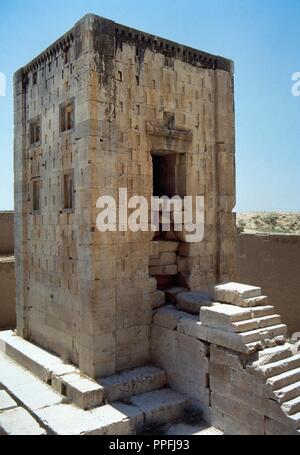 The ancient Achaemenid fire temple at at Naqsh-e Rostam near Persepolis ...