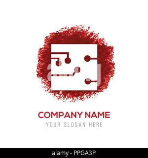 Network icon - Red WaterColor Circle Splash Stock Vector Image & Art ...