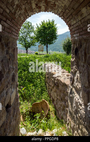 Ruins of Ancient Byzantine fortress The Peristera in town of Peshtera ...