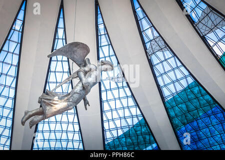 Angels of Brasilia Cathedral ceiling - Brasilia, Brazil Stock Photo - Alamy