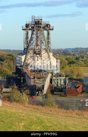 A Ruston Bucyrus Erie 1150 Walking Dragline at night at RSPB St Aidan's ...