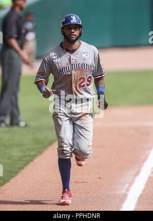 Ronny Rodriguez de Dominicana, durante el partido de beisbol de la ...