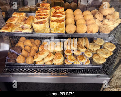 Shop window display with Brazilian snacks Stock Photo - Alamy