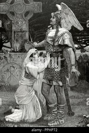 Arthurian Legend. Sir Galahad. Knight of King Arthur's Round Table and ...