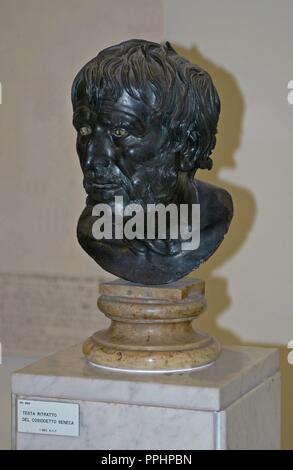 SENECA-BUSTO EN BRONCE DE LA VILLA DE HERCULANO-FILOSOFO Y TUTOR DEL ...