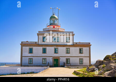 Finisterre lighthouse Fisterra at the end of Saint James way in Galicia ...