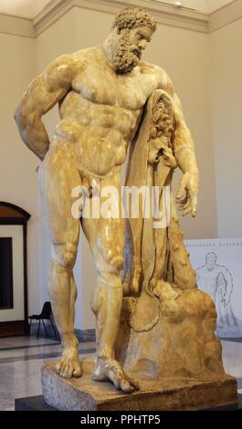 Hercules at rest, Farnese Hercules. 3rd century AD. Baths of Caracalla ...
