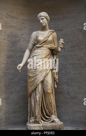 Statue of a Muse Roman copy after Greek original 120 BC Greek Stock ...