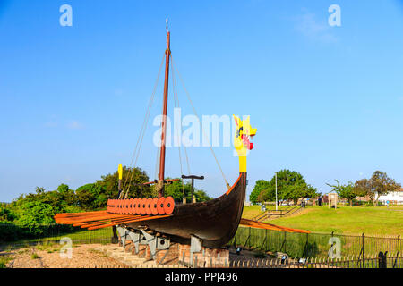The 'Hugin' replica Viking ship, Ramsgate, Kent, England, UK Stock ...