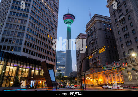 Calgary Tower and Fairmont Palliser Hotel, Downtown in City of Calgary ...