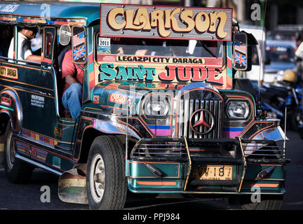 Jeepney bus in Legazpi city, Philippines Stock Photo - Alamy