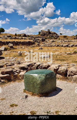 The Green Stone of Temple 1 at The Hittite Capital City of Hattusa ...