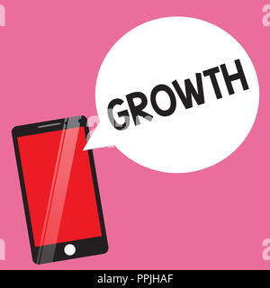 Handwriting text Growth. Concept meaning process of increasing in size ...