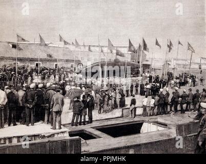 Spanish submarine Peral. First electric battery-powered submarine built ...