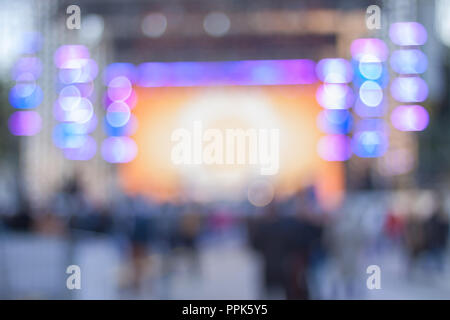 Blurry concert stage background. Live performance Stock Photo - Alamy