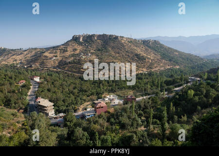 Village Amediya on a hill in the Autonomous Kurdistan Region of Iraq ...