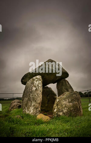 Bodowyr Burial Chamber or Cromlech a Neolithic ancient monument with ...