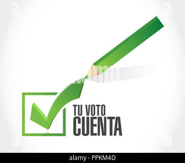 Your vote counts Approval check mark message concept illustration ...