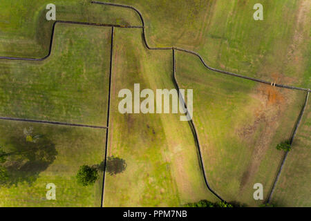Aerial view of a field plain that is build with multi canals Stock ...