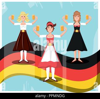 Oktoberfest women design, Germany festival celebration europe landmark ...