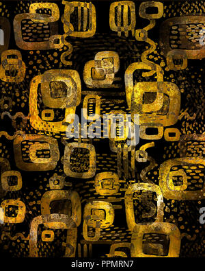 digital painting of gold texture background on the basis of paint Stock ...