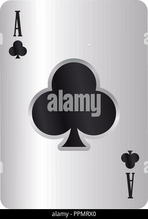 clover poker symbol over white background, vector illustration Stock ...