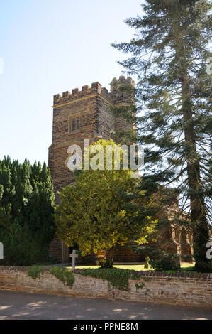The Church of St James, Silsoe, Bedfordshire. Built of ironstone it ...