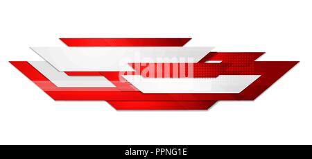 Hi-tech red corporate abstract background. Geometric vector design ...