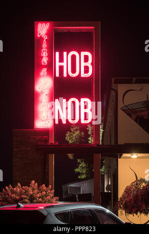 Hob Nob Supper Club vintage neon signs Stock Photo - Alamy