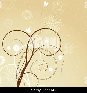 floral background with curl Stock Vector Image & Art - Alamy