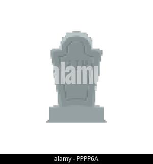 Grave pixel art. Tomb 8 bit. Gravestone Halloween. RIP Cemetery vector ...