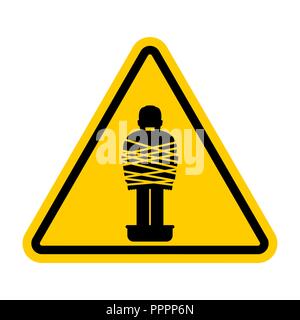 Mafia victim. Man tied up with rope Cement shoes. pelvis with concrete ...