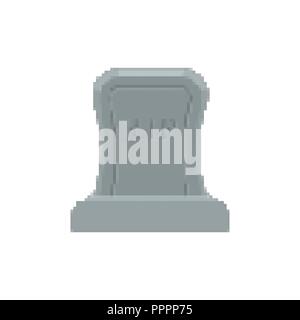 Grave pixel art. Tomb 8 bit. Gravestone Halloween. RIP Cemetery vector ...