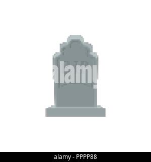 Grave pixel art. Tomb 8 bit. Gravestone Halloween. RIP Cemetery vector ...