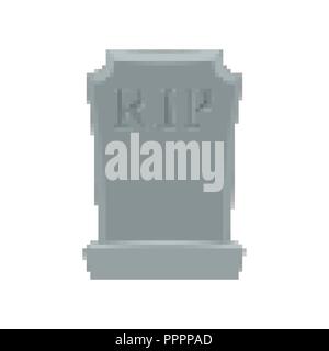 Grave pixel art. Tomb 8 bit. Gravestone Halloween. RIP Cemetery vector ...