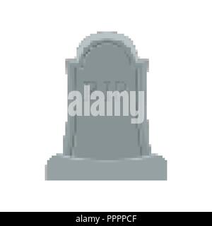 Grave pixel art. Tomb 8 bit. Gravestone Halloween. RIP Cemetery vector ...
