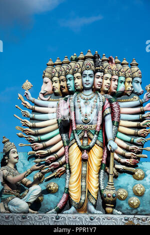 Multi headed deity at Sri Mariamman Hindu Temple, Singapore Stock Photo ...