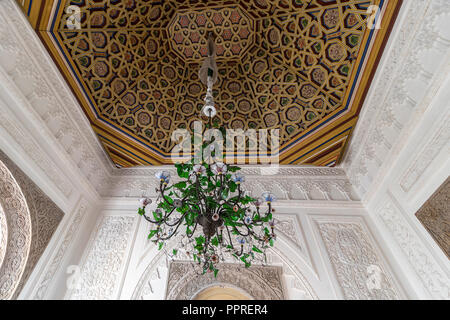 Queluz, Portugal - December 7, 2017: Ceiling of the Romanticist Pena ...