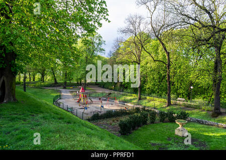 Park in a green robe, located in Chelmno, Poland Stock Photo - Alamy
