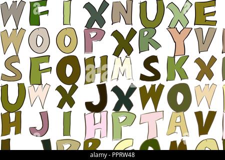 Abstract colorful alphabets letters, artistic for graphic design ...