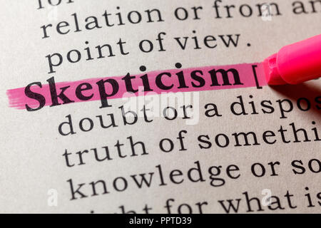 Fake Dictionary, Dictionary definition of the word skepticism ...